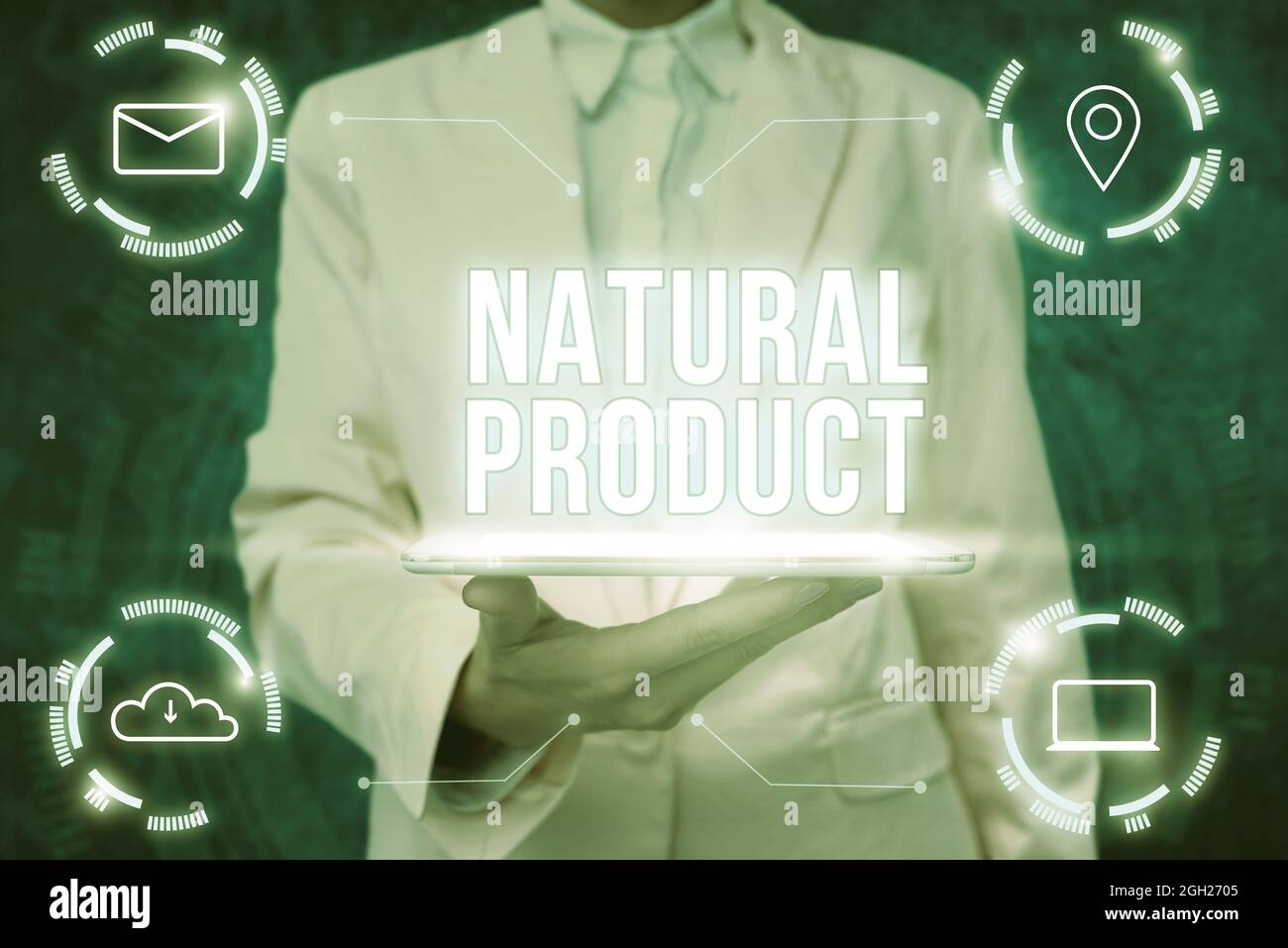 Conceptual display Natural Product. Conceptual photo chemical compound ...