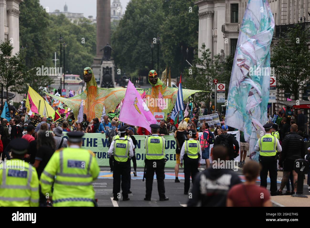London, England, UK. 4th Sep, 2021. Climate change campaign group ...