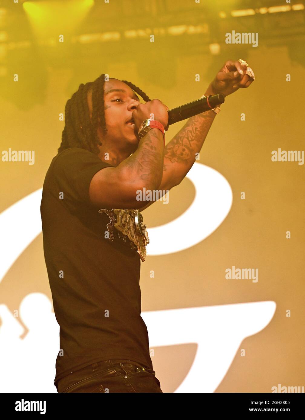 Rapper Polo G performs at the 2021 BottleRock Napa Valley Music ...