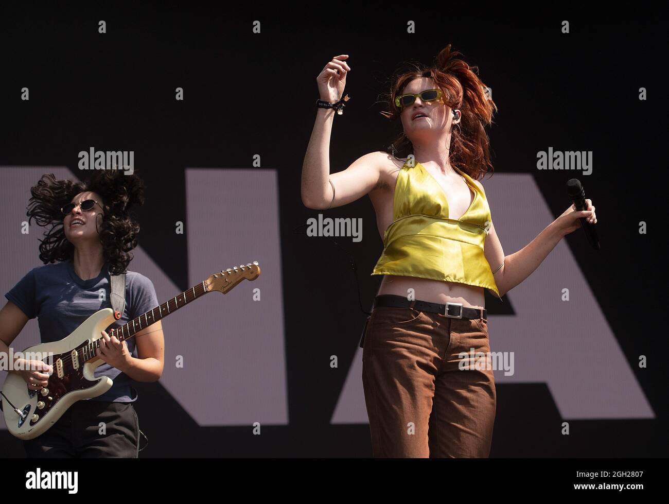 Katie Gavin and Naomi McPherson of MUNA perform at the 2021 BottleRock ...