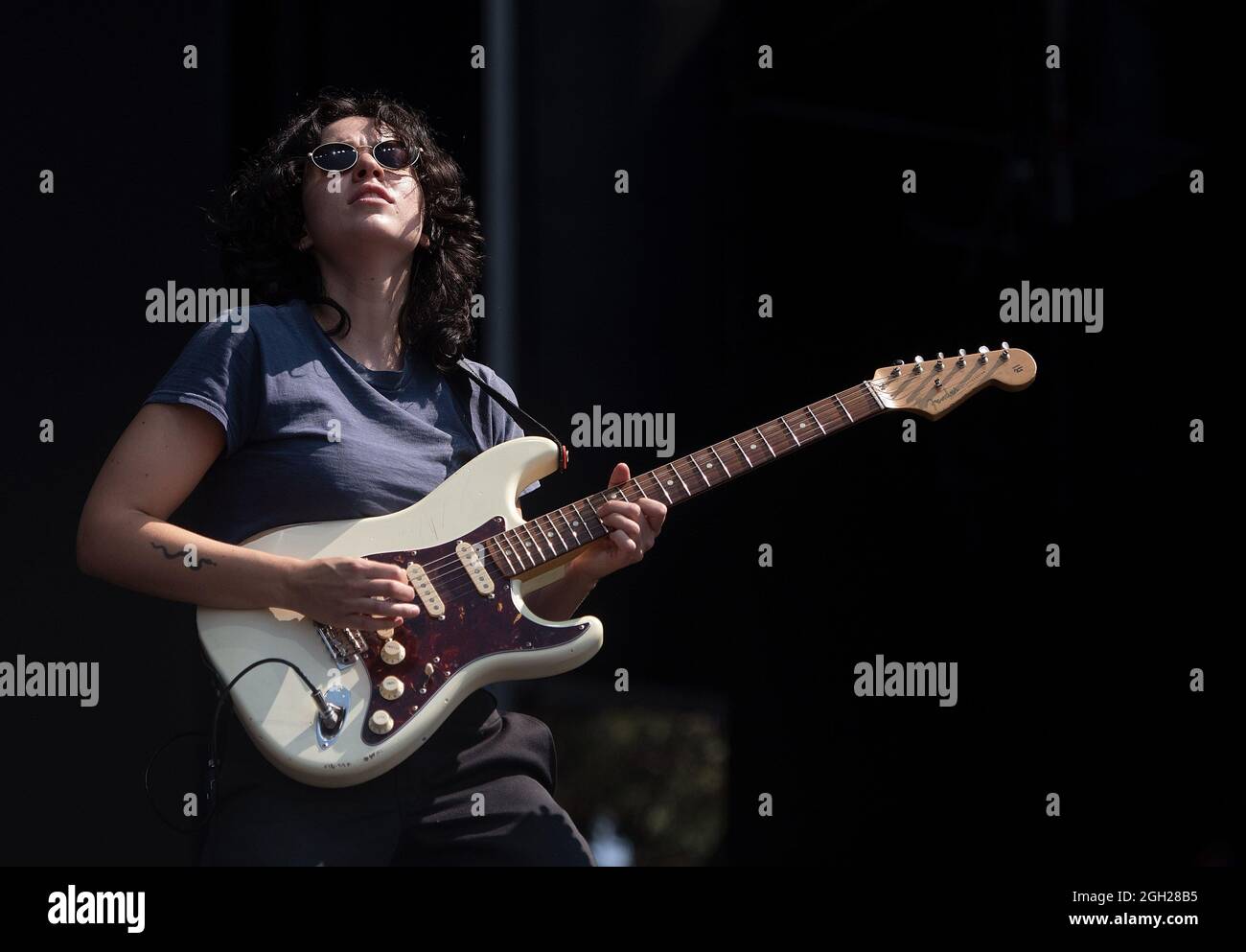 Napa, USA. 03rd Sep, 2021. Naomi McPherson of MUNA performs at the 2021 ...