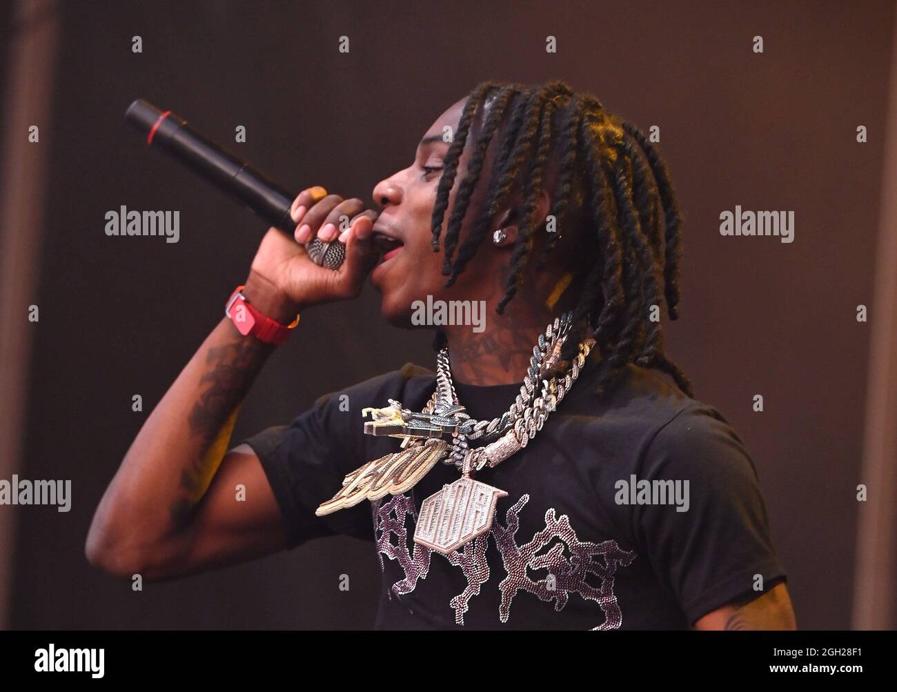 Napa, USA. 03rd Sep, 2021. Rapper Polo G performs at the 2021 ...