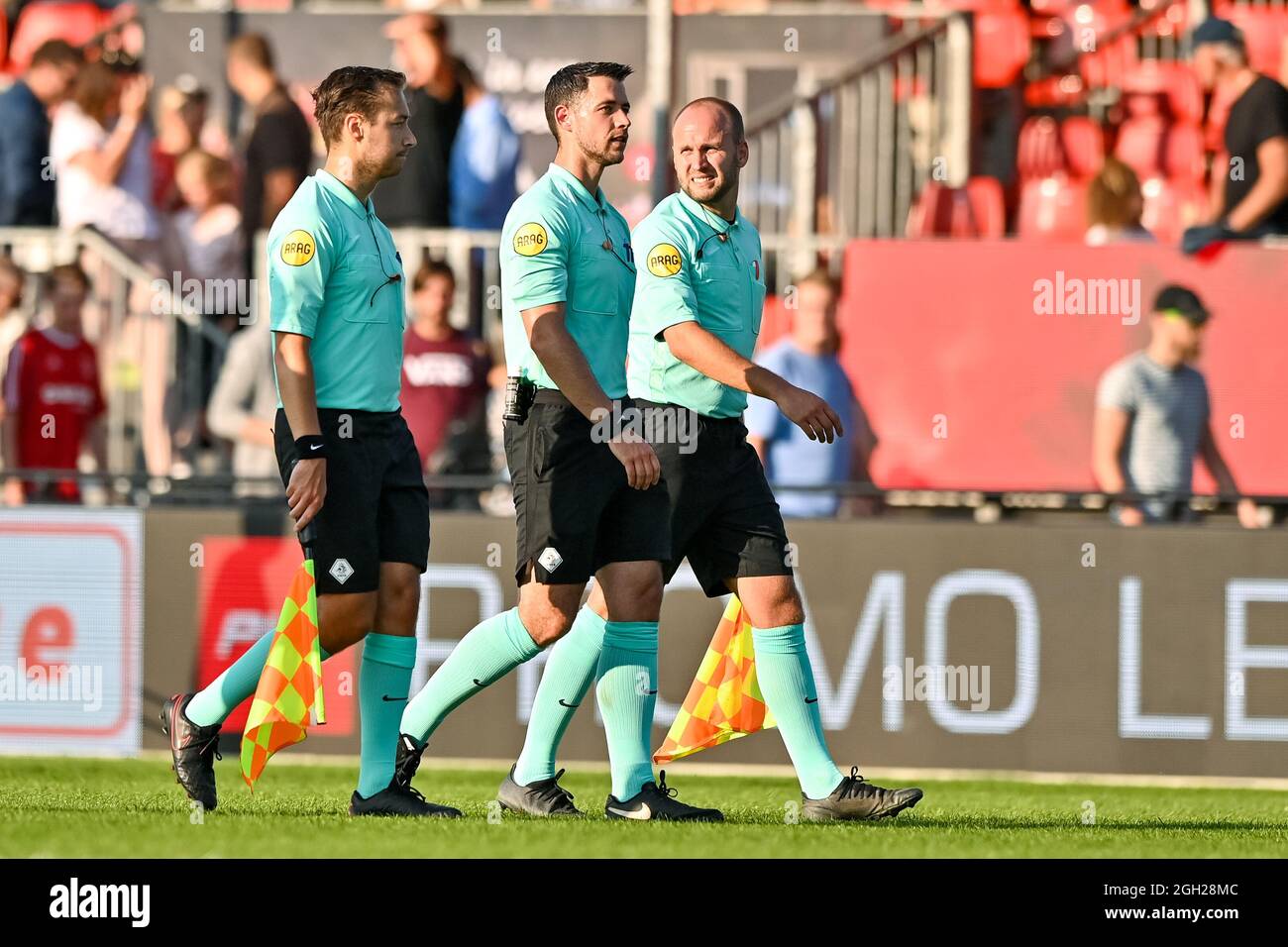 ALMERE, NETHERLANDS - SEPTEMBER 4: Assistant referee Alwin Steeg ...