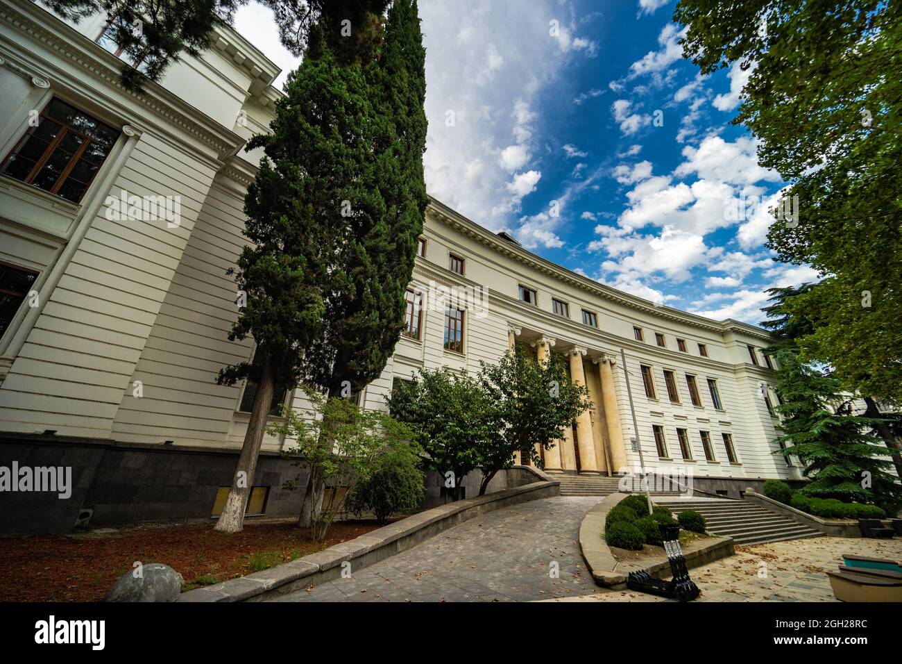 The main building of State University in Tbilisi on Chavchavadze avenue ...