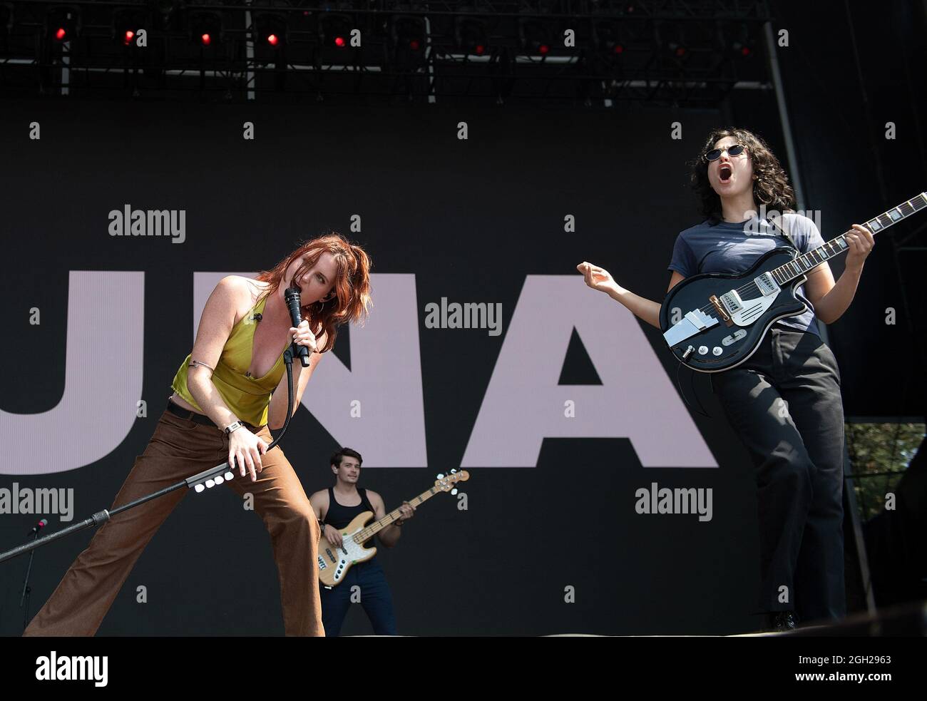 Katie Gavin and Naomi McPherson of MUNA perform at the 2021 BottleRock ...