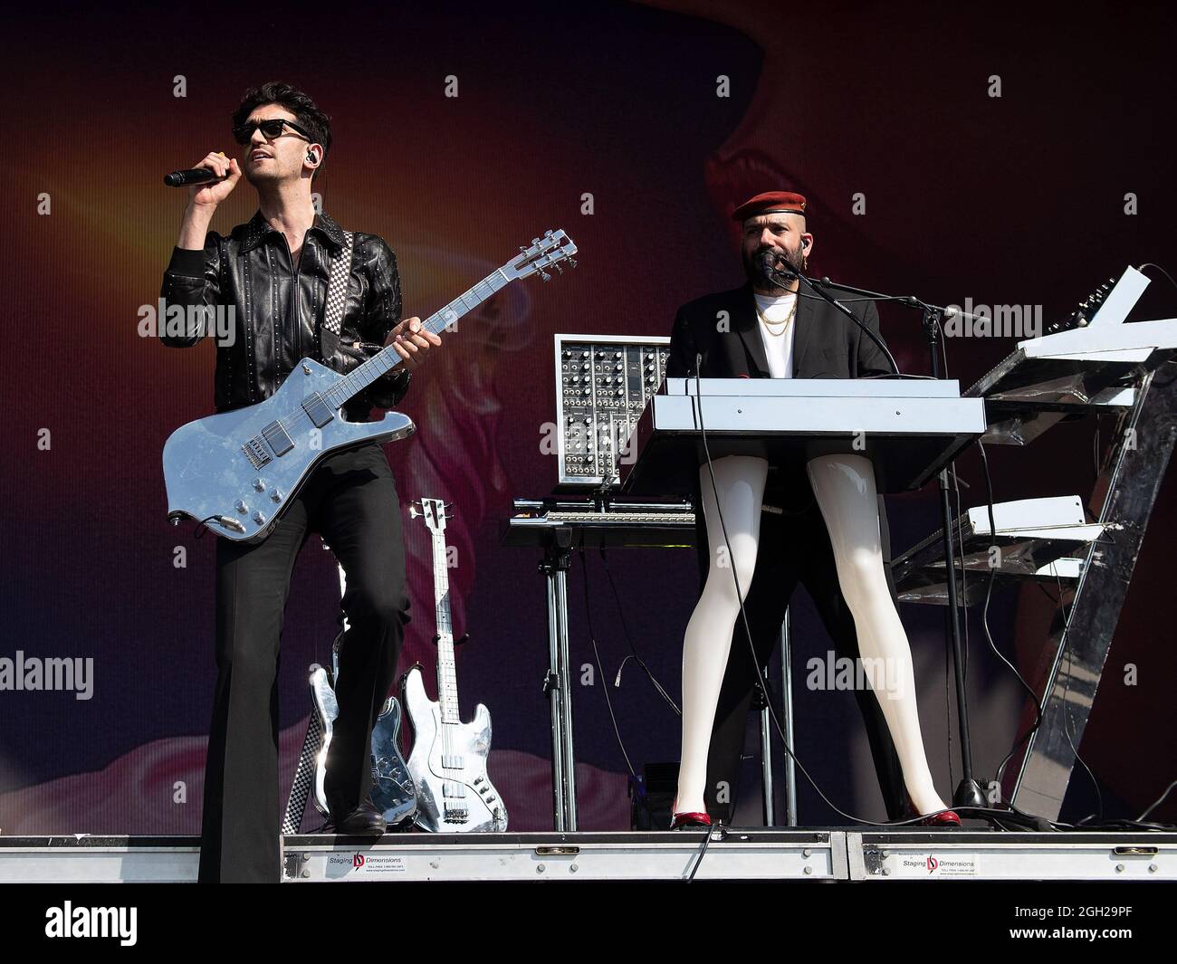David Macklovitch and Patrick Gemayel of Chromeo performs at the 2021 ...