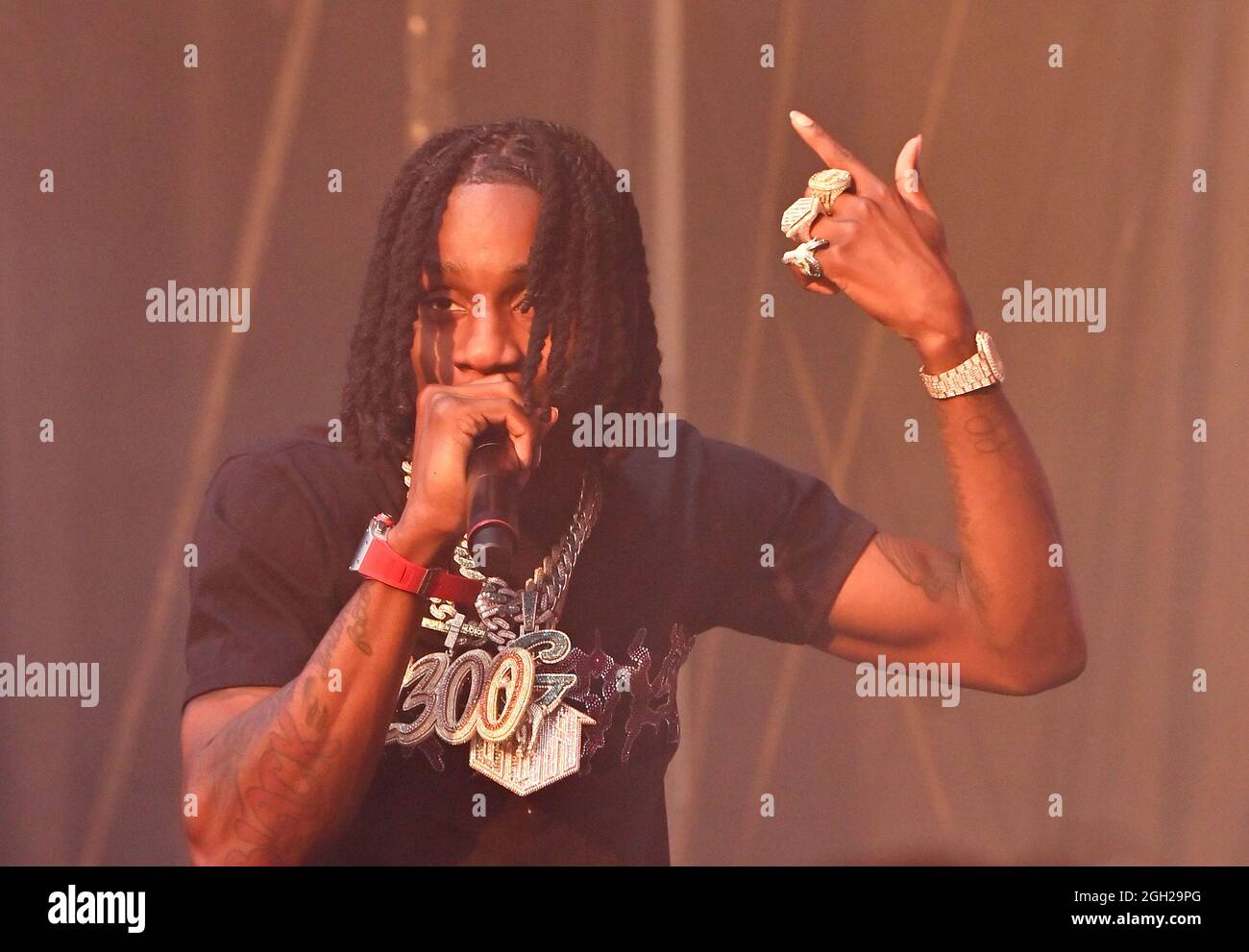 Rapper Polo G performs at the 2021 BottleRock Napa Valley Music ...