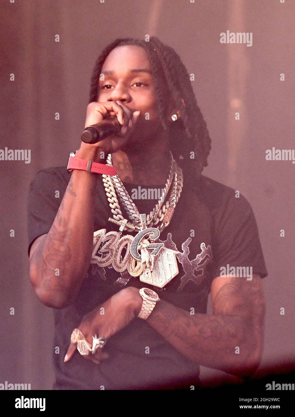 Rapper Polo G performs at the 2021 BottleRock Napa Valley Music ...