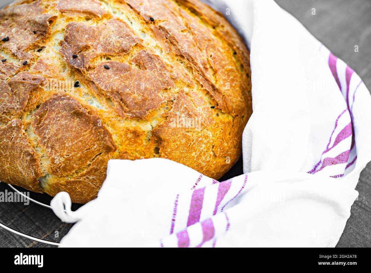 Homemade bread on the table as a healthy food concept Stock Photo - Alamy