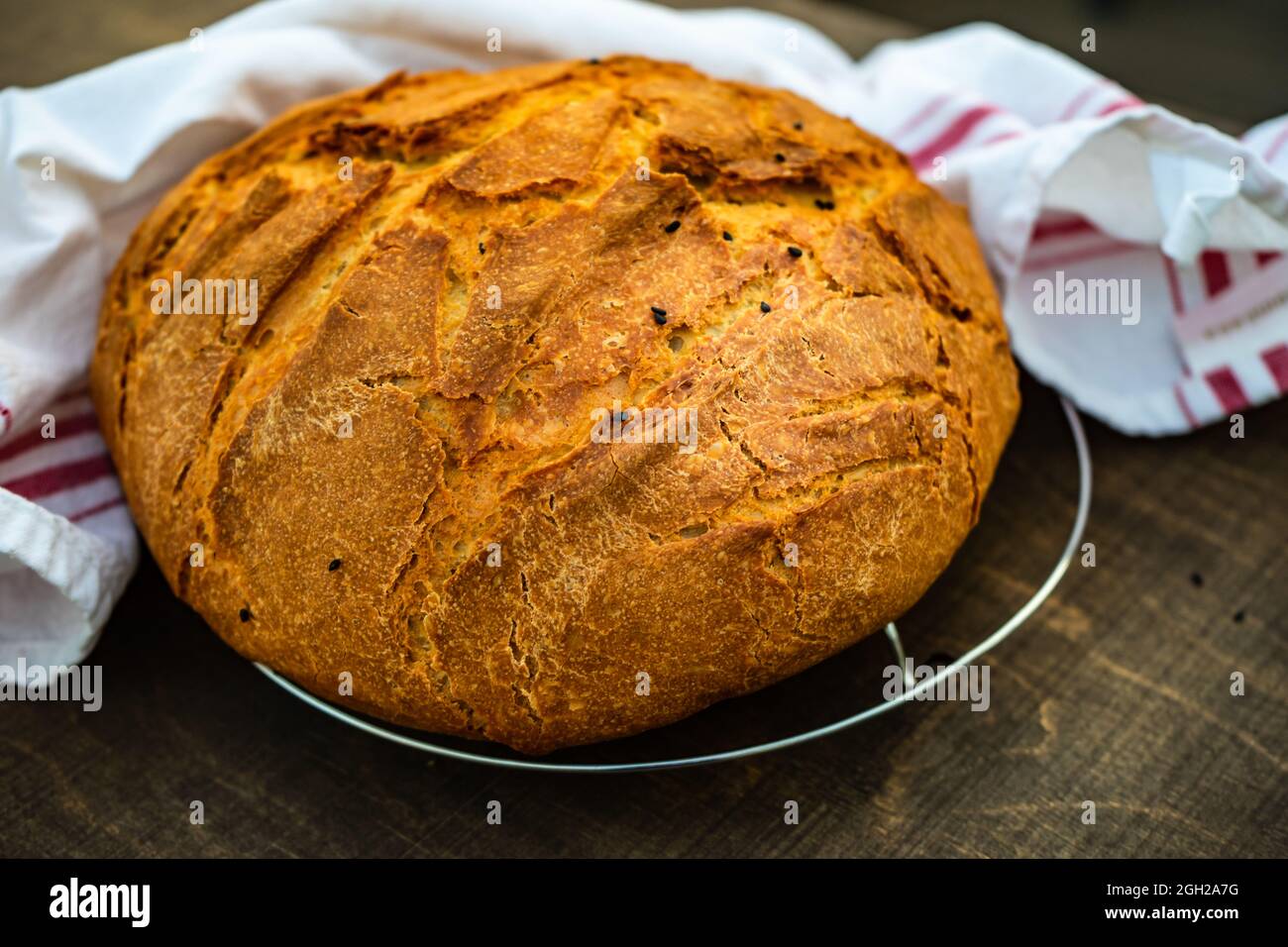 Homemade bread on the table as a healthy food concept Stock Photo - Alamy