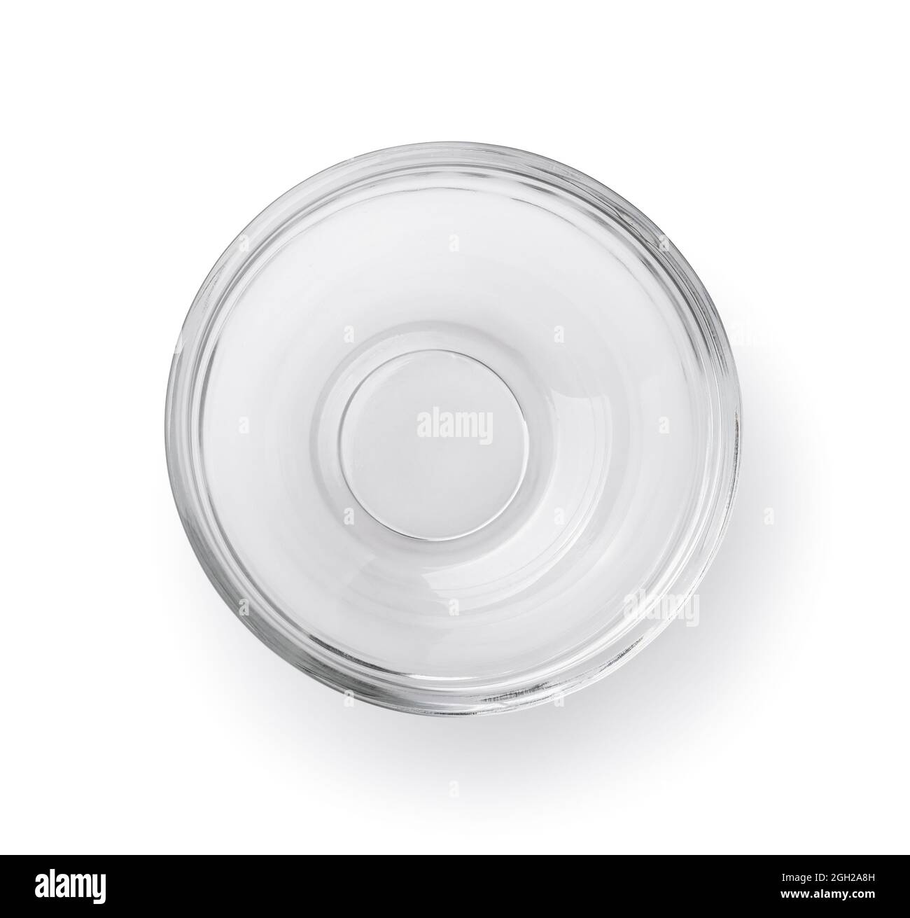Top view of empty glass bowl isolated on white Stock Photo - Alamy