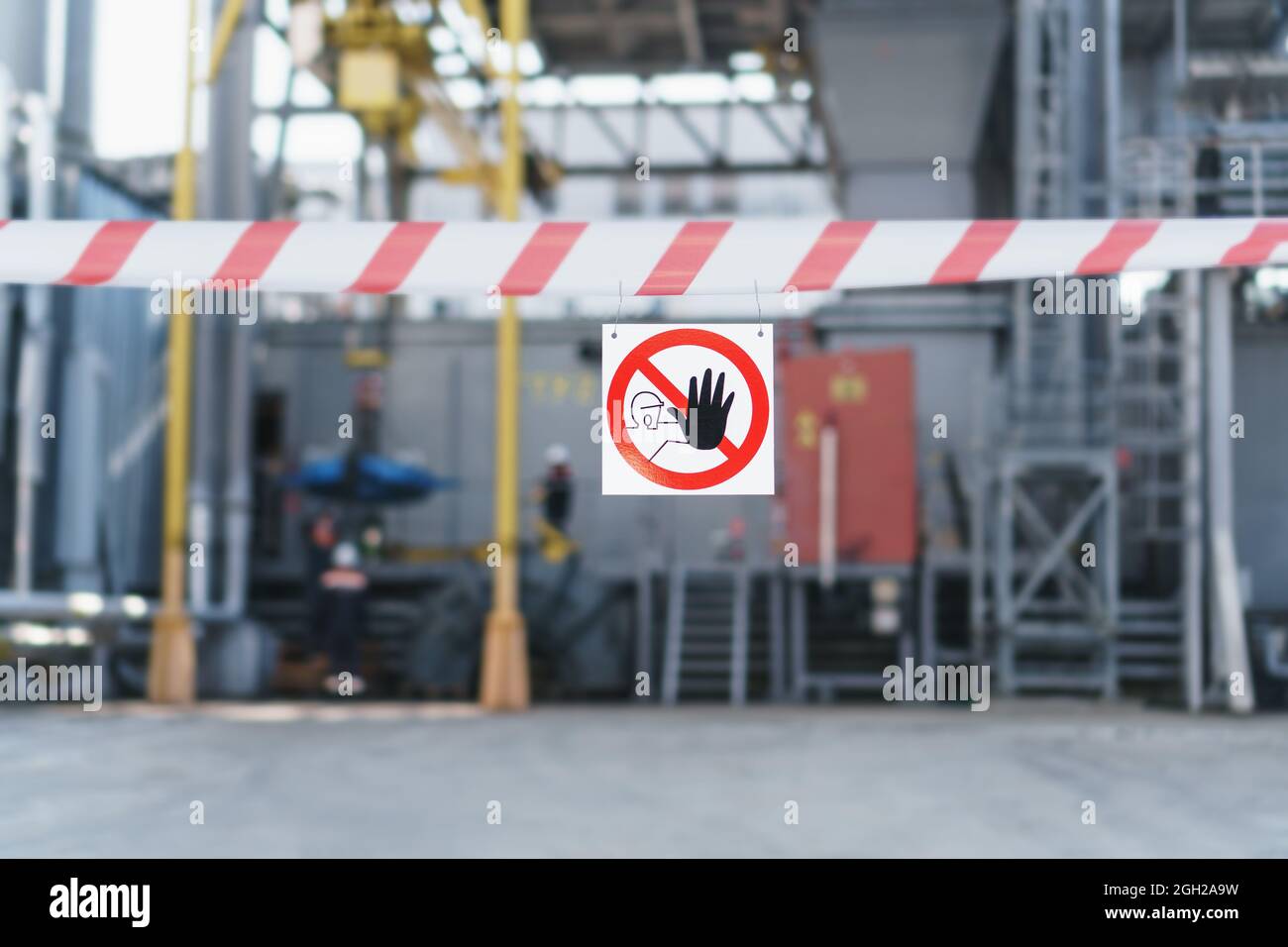 Prohibiting poster Unauthorized entry is prohibited with a protective ...