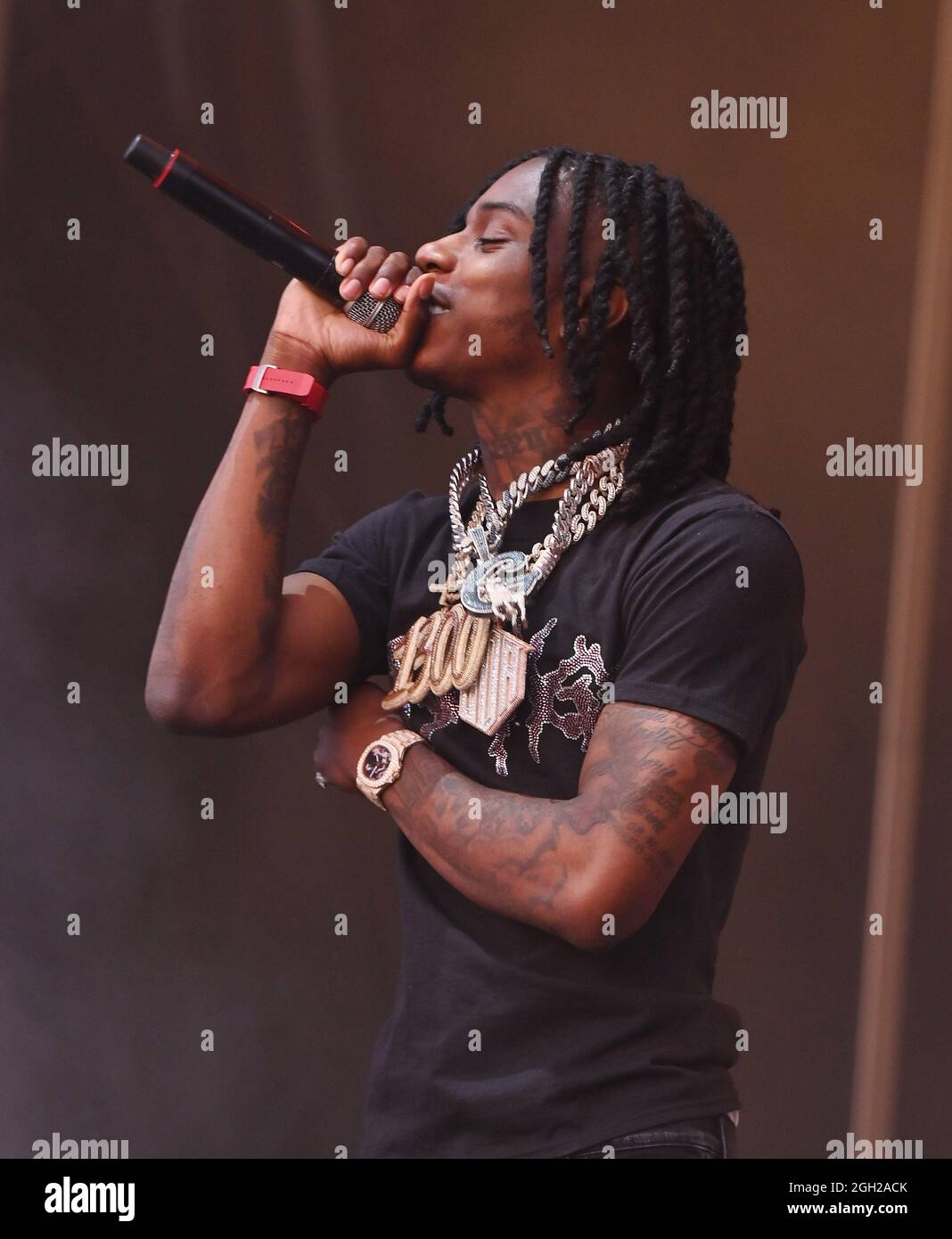Rapper Polo G performs at the 2021 BottleRock Napa Valley Music ...