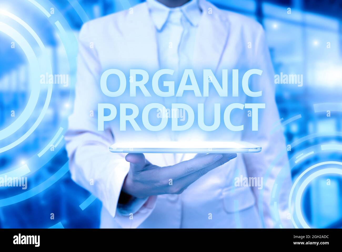Conceptual display Organic Product. Business concept made from ...