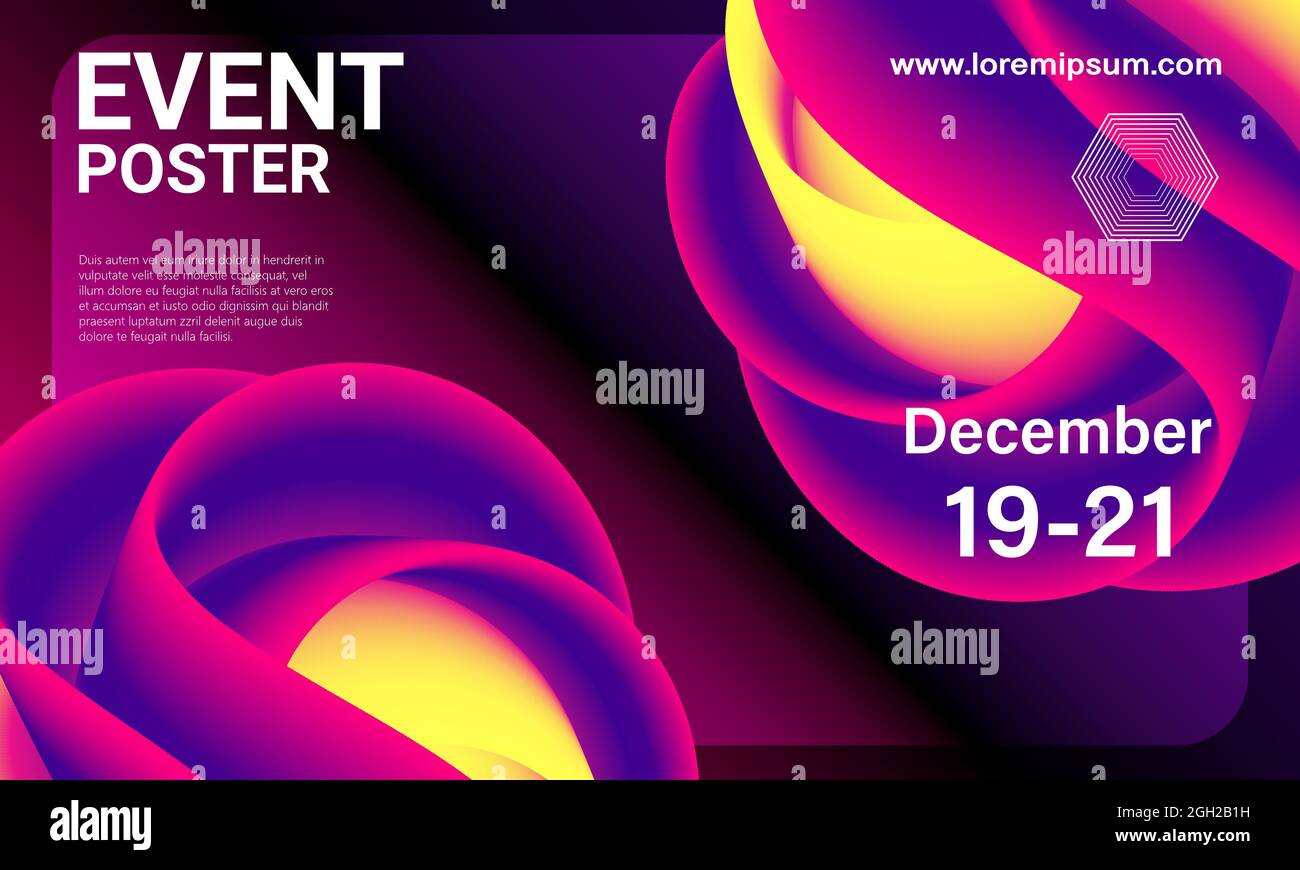 Event poster. Party background. Fluid flow. Abstract cover Stock Vector ...