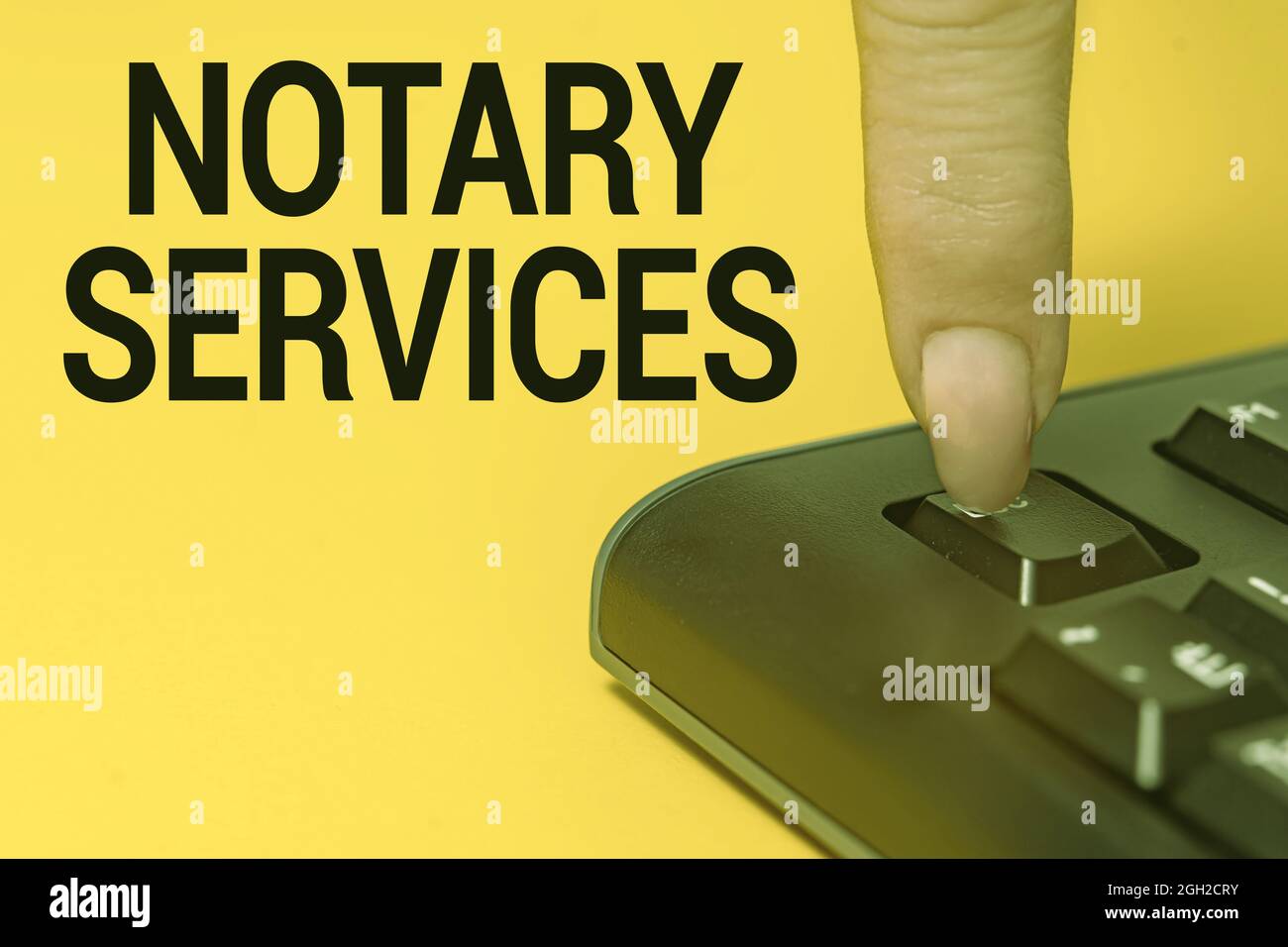 Handwriting text Notary Services. Business approach services rendered ...