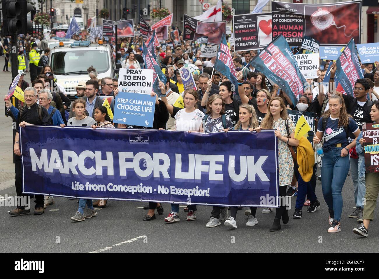 04 September 2021. London, UK. Photo by Ray Tang. Protesters take part ...