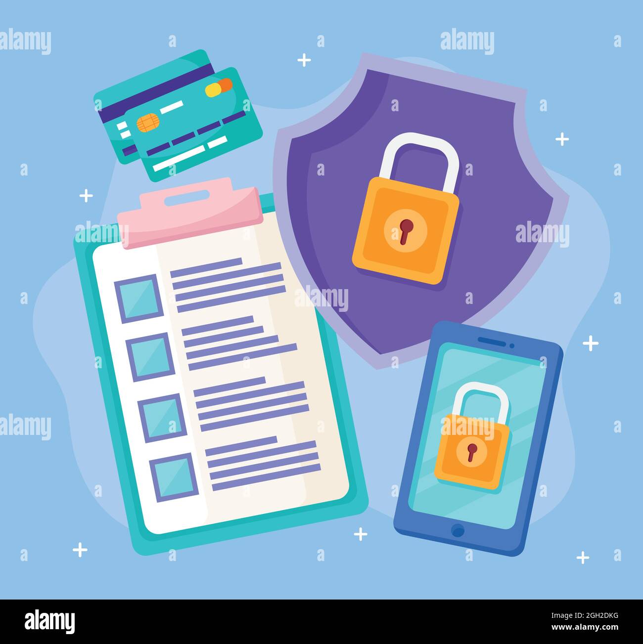 document and digital workinsurance symbols Stock Vector Image & Art - Alamy