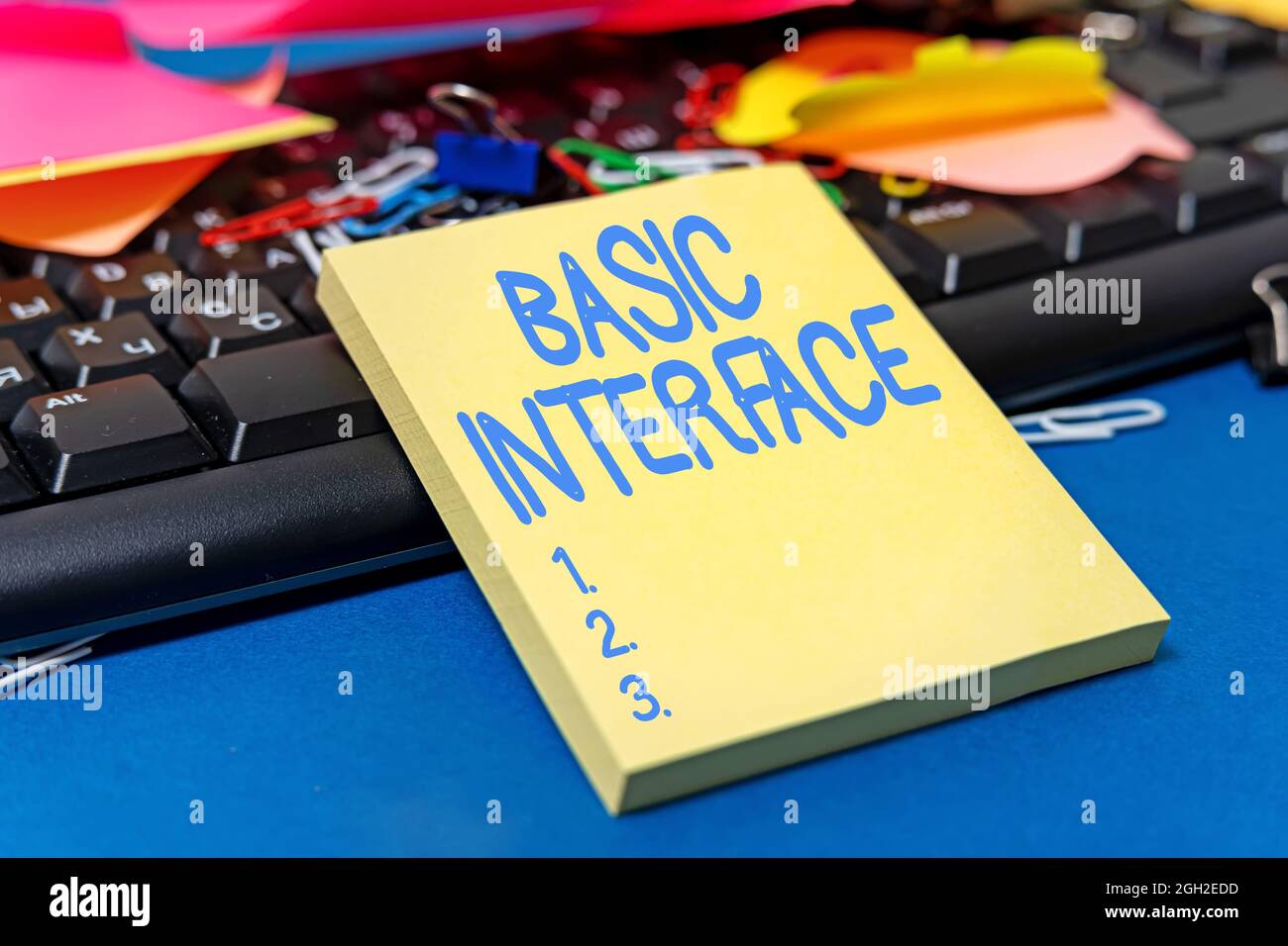 Text caption presenting Basic Interface, Business approach boundary ...