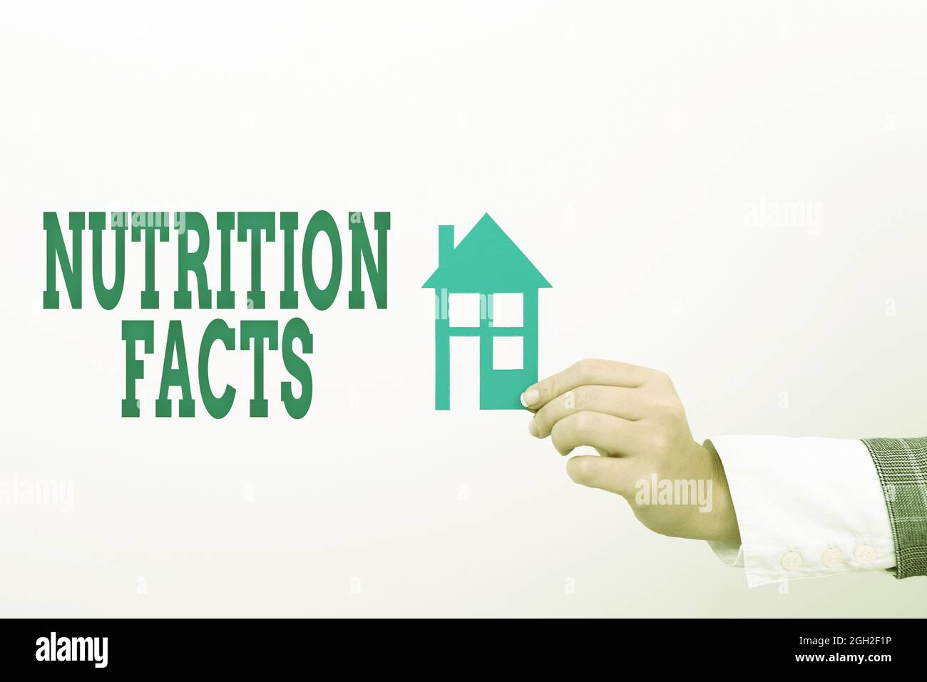 Text sign showing Nutrition Facts. Concept meaning detailed information ...
