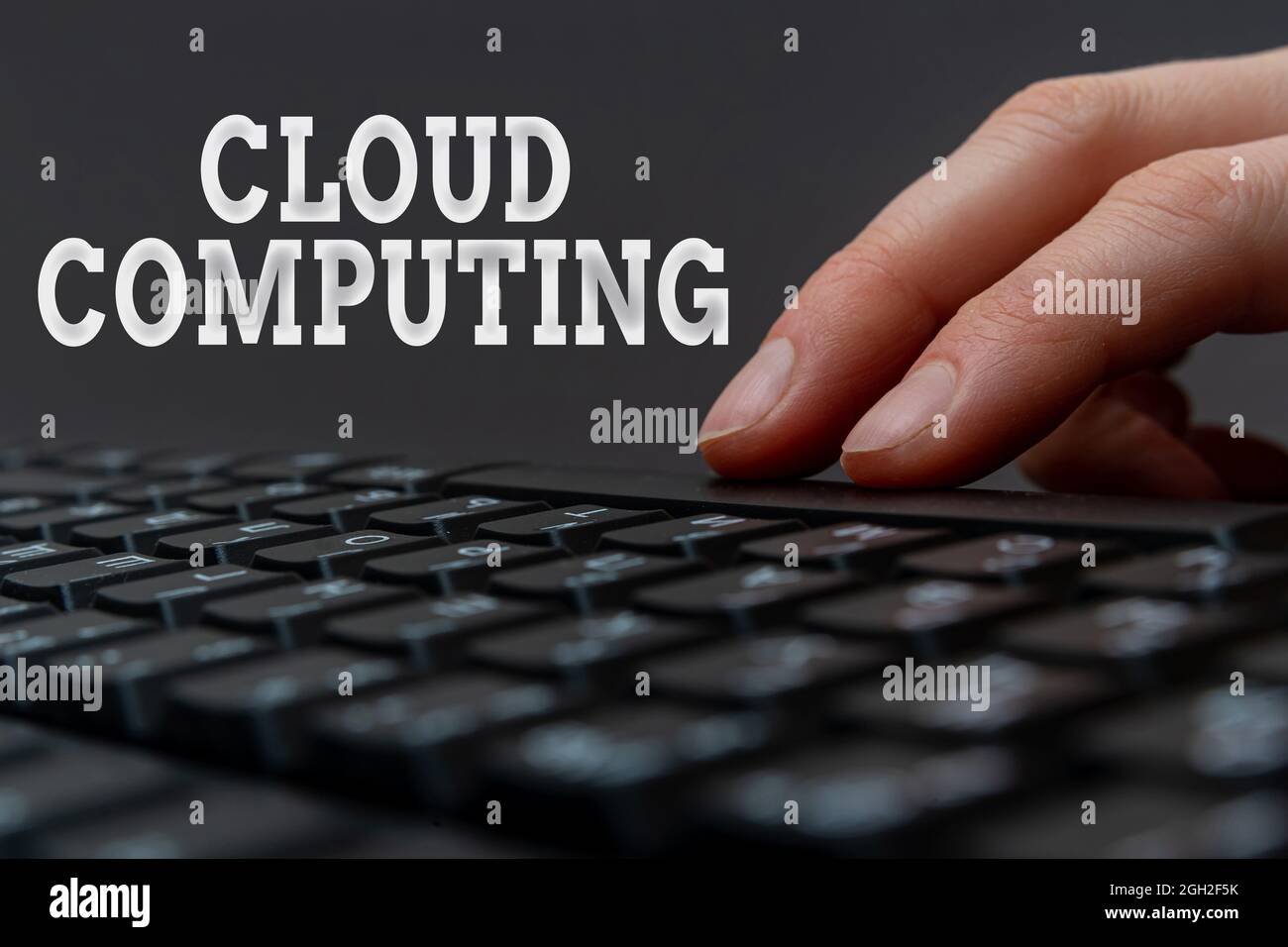 Conceptual caption Cloud Computing, Concept meaning storing and accessing data and programs over ...
