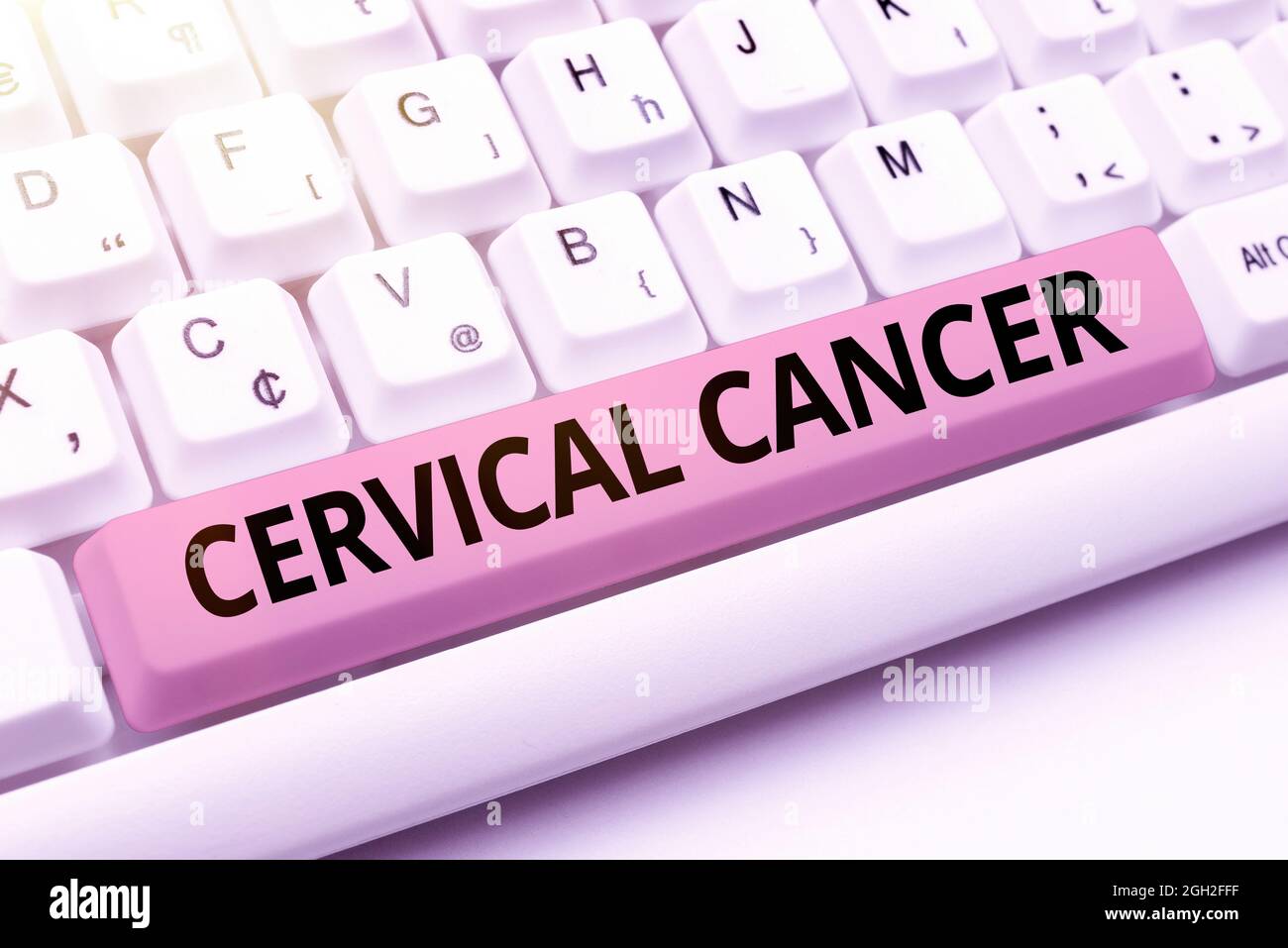 Text showing inspiration Cervical Cancer. Conceptual photo type of ...