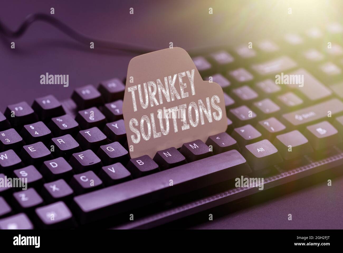 Sign displaying Turnkey Solutions. Business overview immediately easily ...