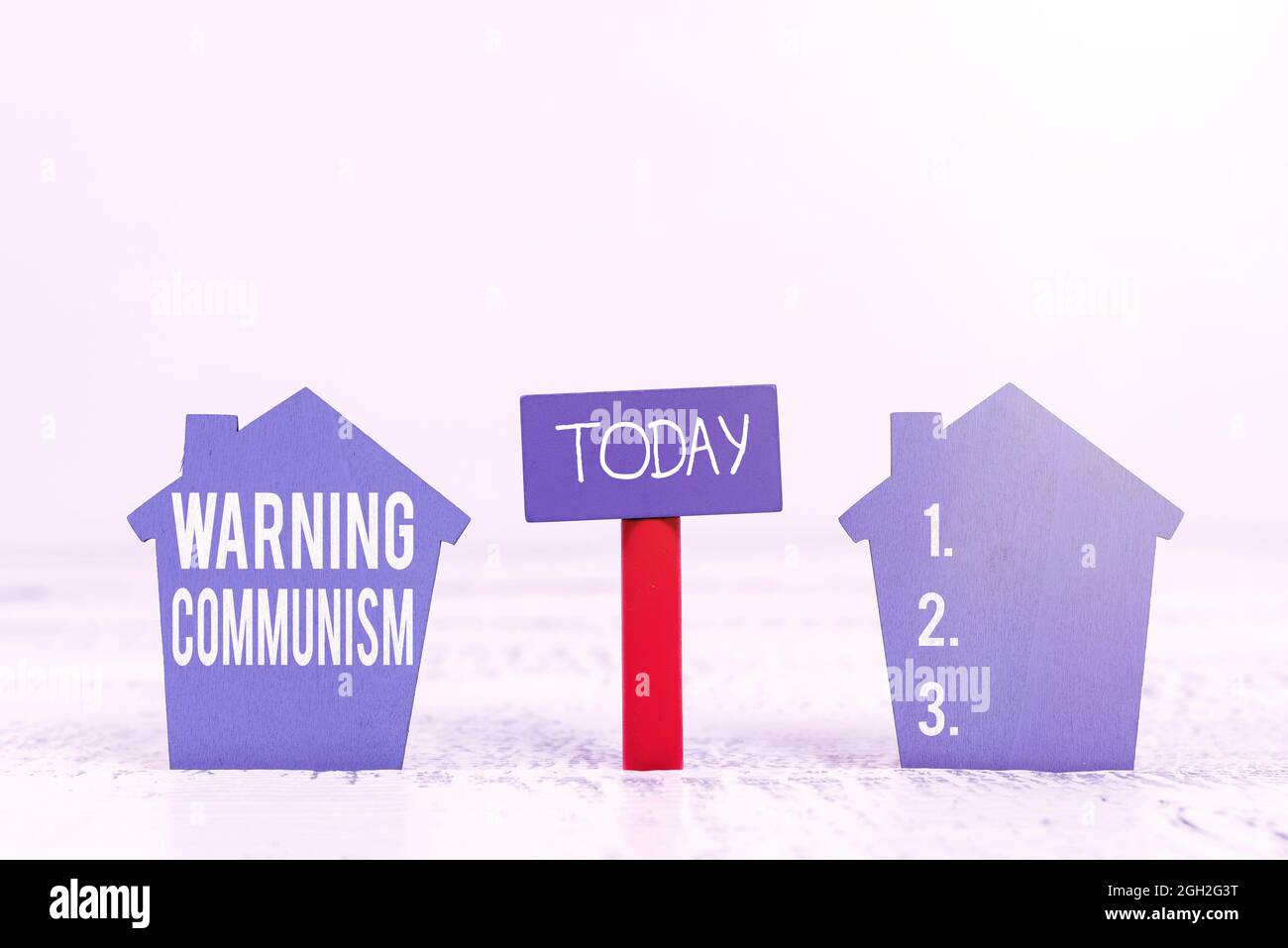 Text showing inspiration Warning Communism. Business concept economic ...