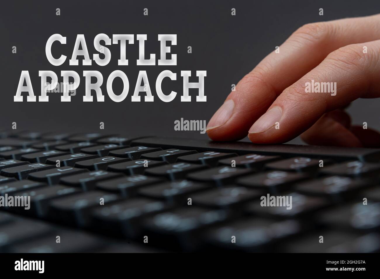 Writing displaying text Castle Approach. Conceptual photo Fortified ...