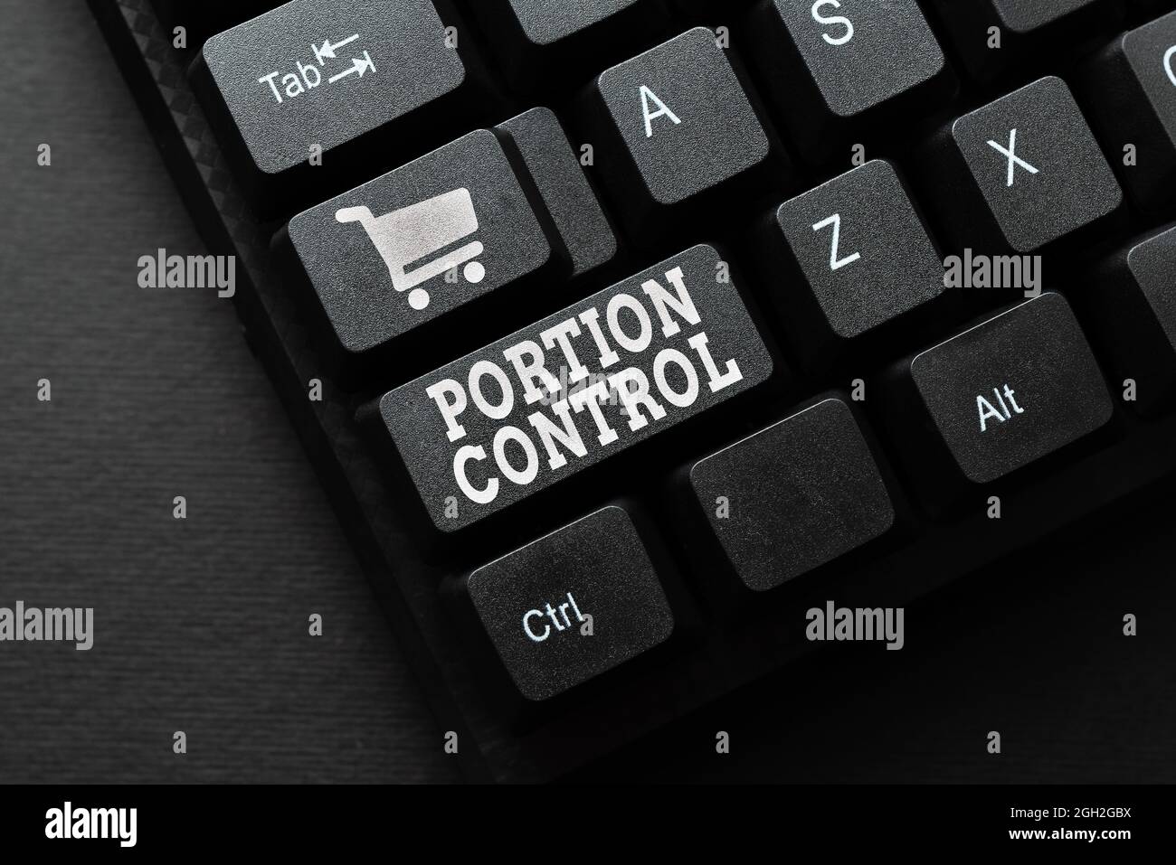 Conceptual display Portion Control. Word Written on knowing the correct ...