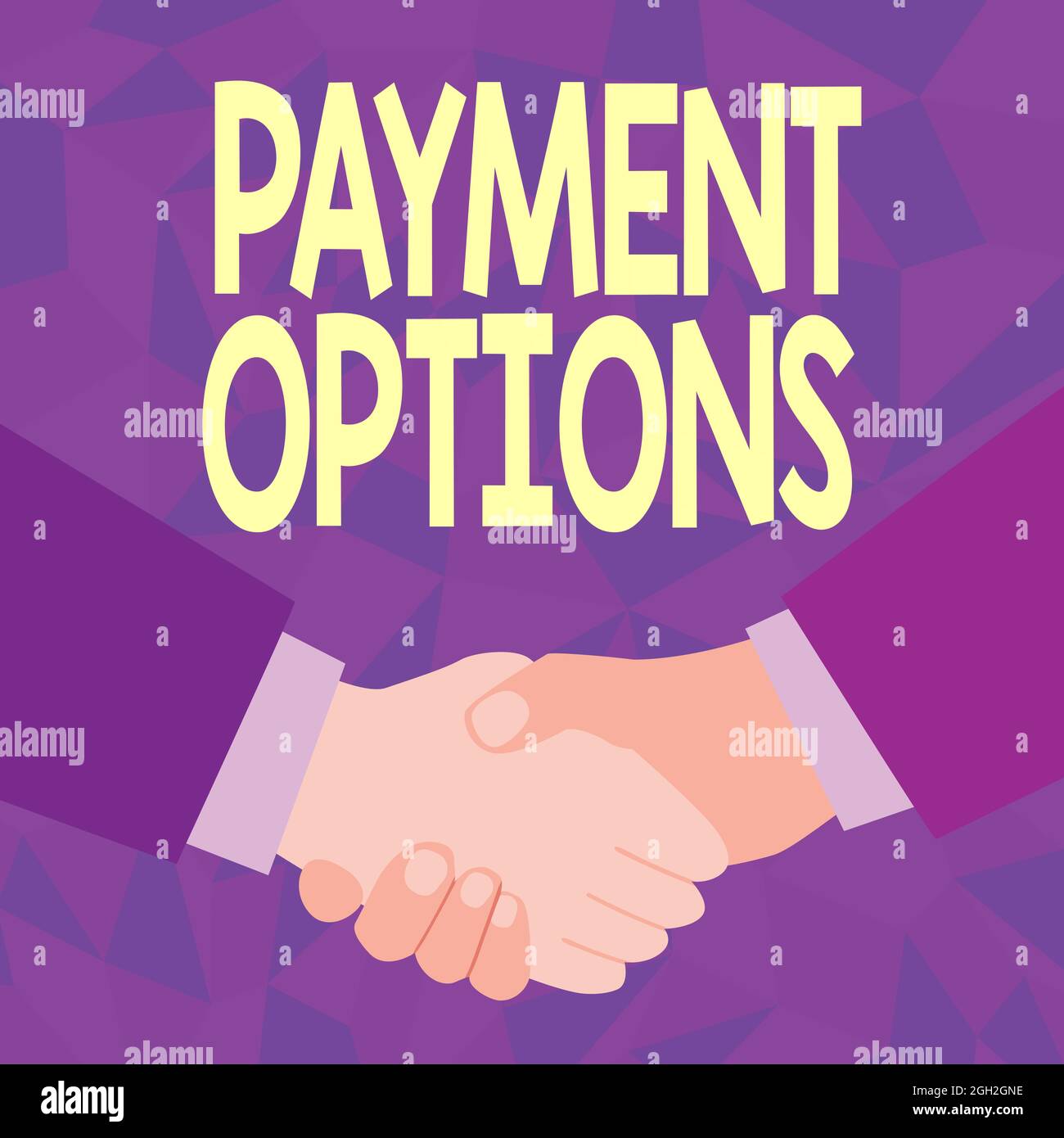 Text caption presenting Payment Options. Word for ways that a customers ...