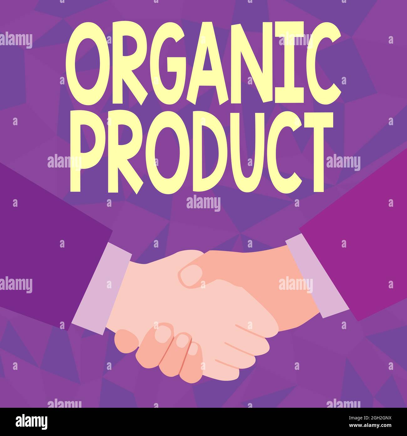 Sign displaying Organic Product. Word for made from materials produced ...