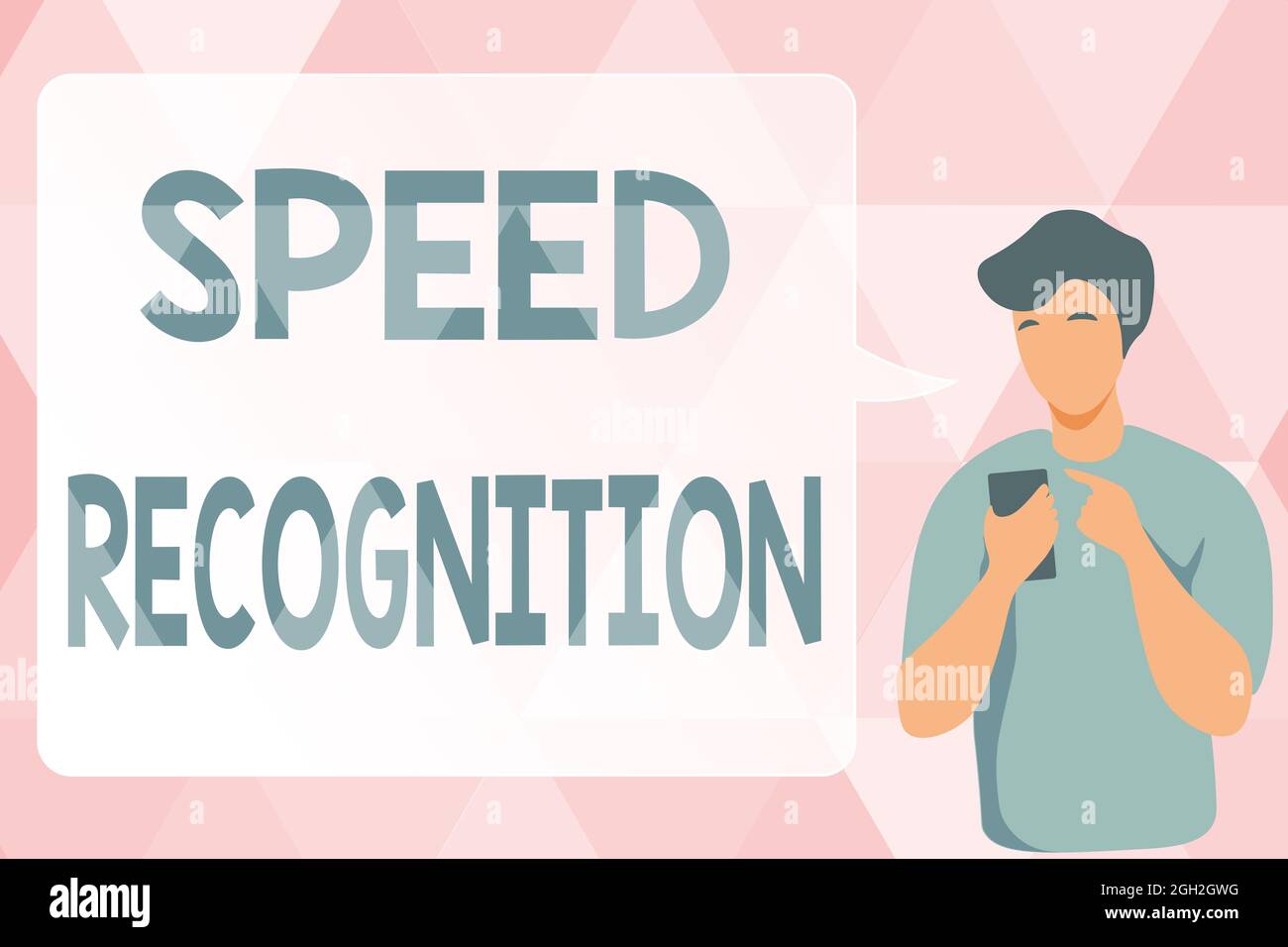 Sign displaying Speed Recognition. Internet Concept technology used to ...
