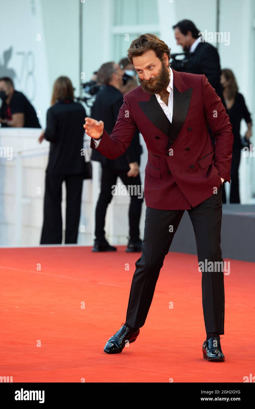 Alessandro Borghi attends the red carpet of the movie "The Hand Of God ...