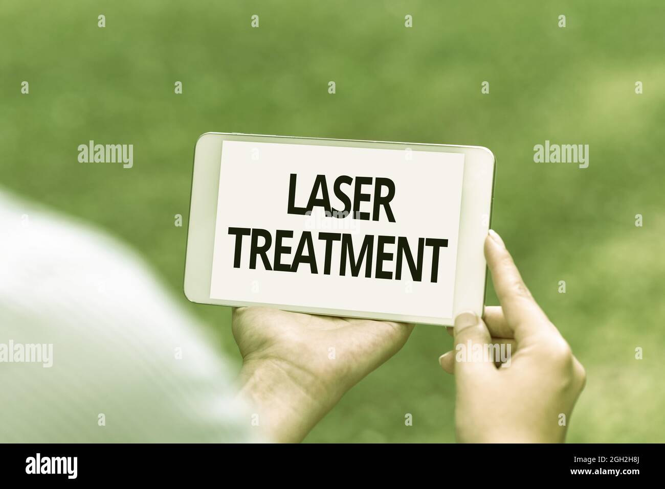 Conceptual caption Laser Treatment. Business concept any of various ...