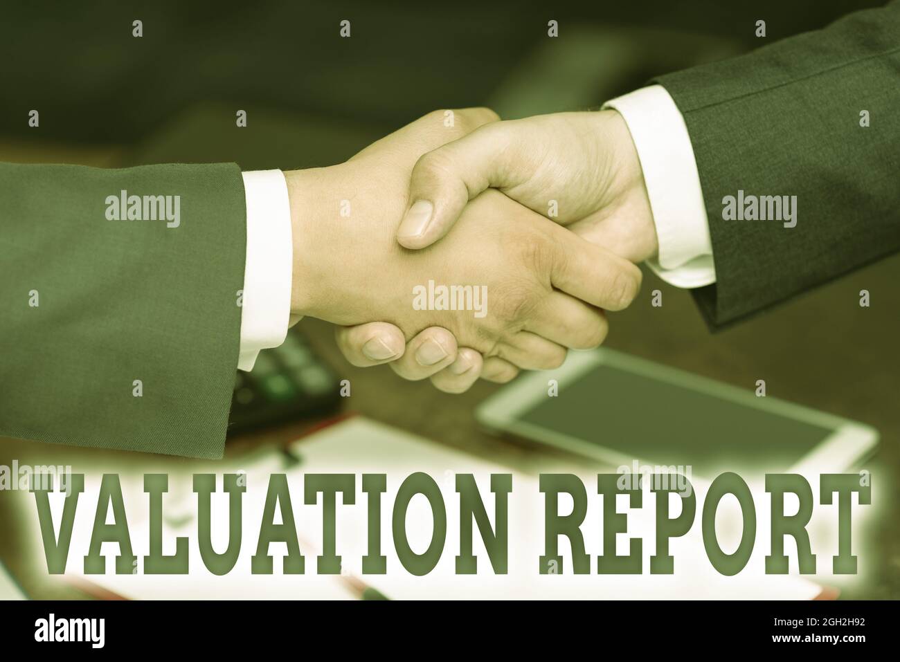 Writing Displaying Text Valuation Report Word Written On Process Of