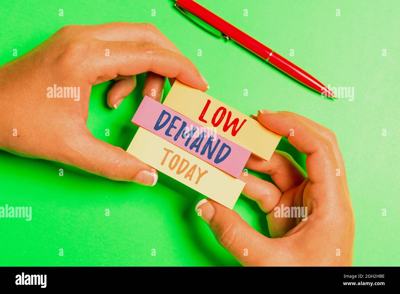 Hand writing sign Low Deanalysisd. Business showcase less consumer s is ...