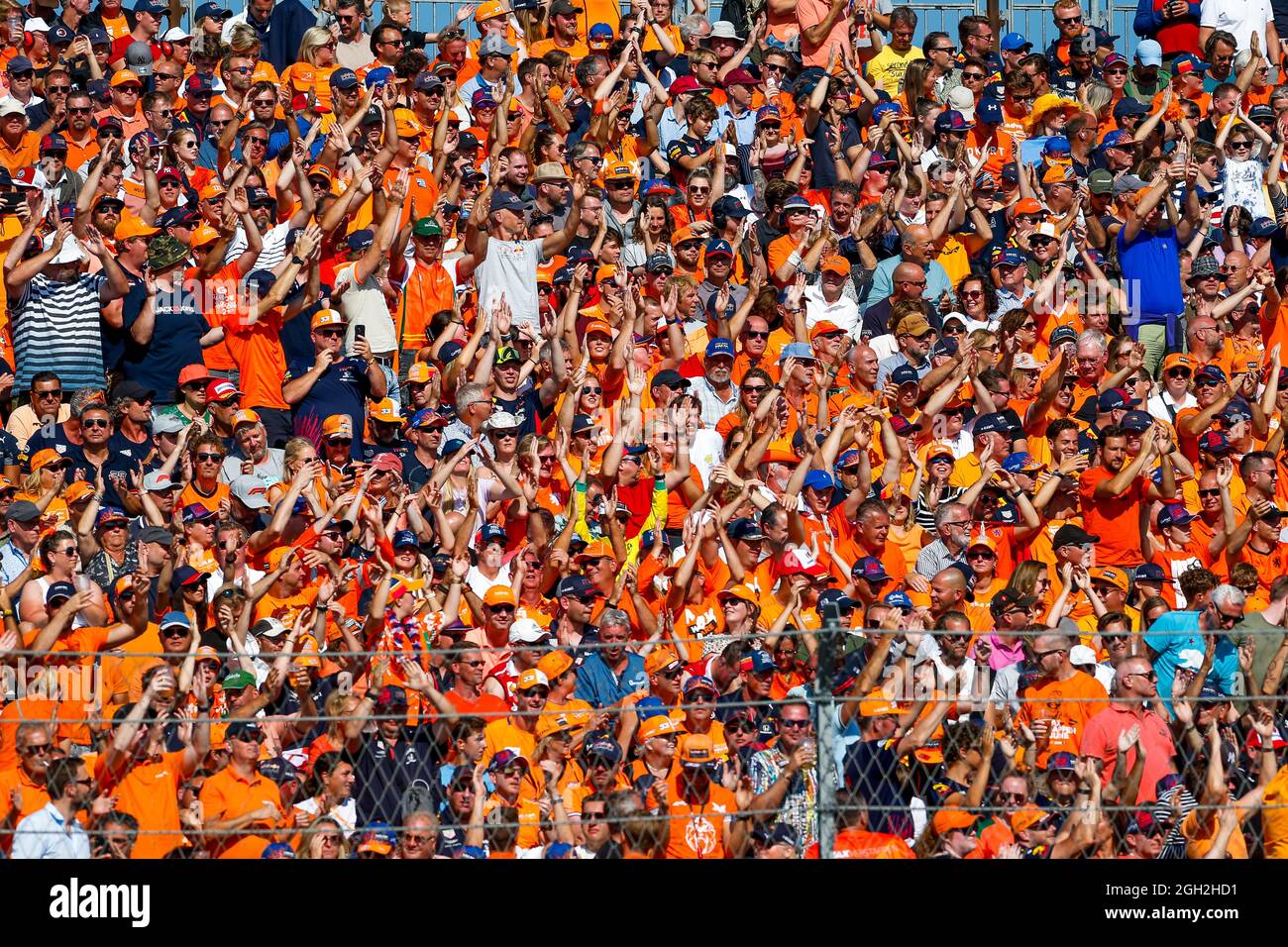 Fans in the grandstands, gradins, during the Formula 1 Heineken Dutch ...