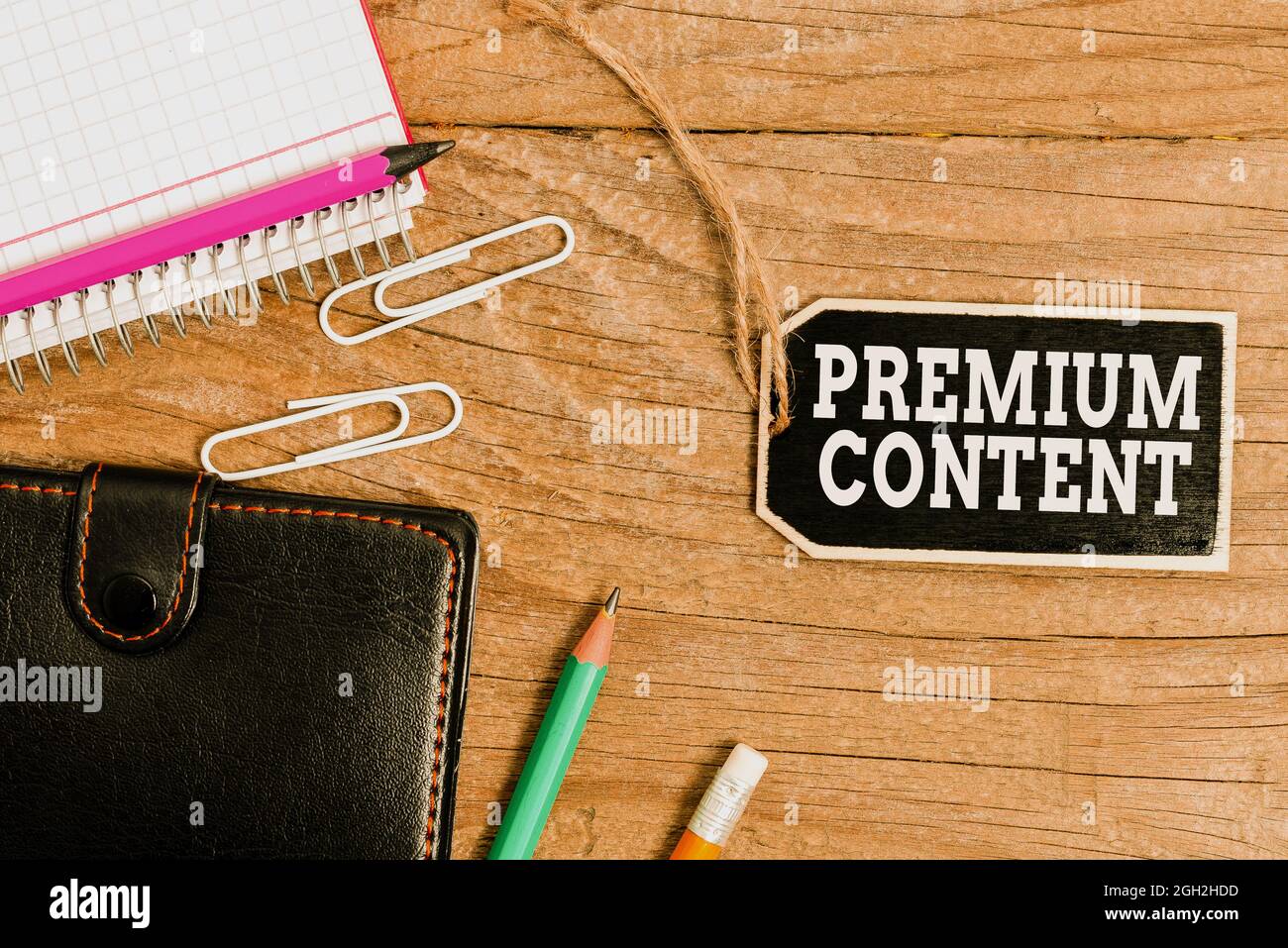 Conceptual display Premium Content. Internet Concept higher quality or ...