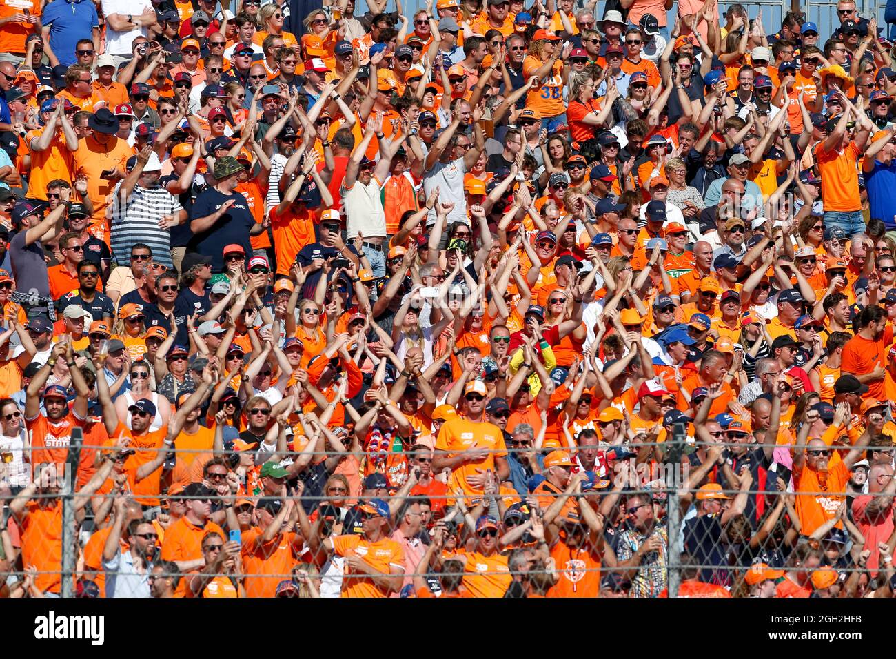 Fans in the grandstands, gradins, during the Formula 1 Heineken Dutch ...