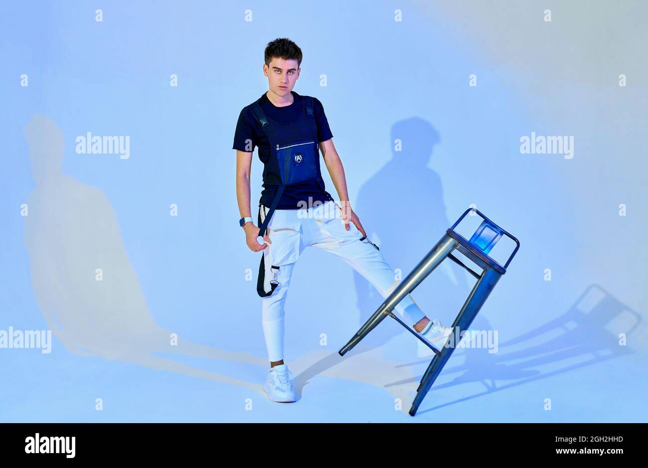 fashion stylist on a white background Stock Photo - Alamy
