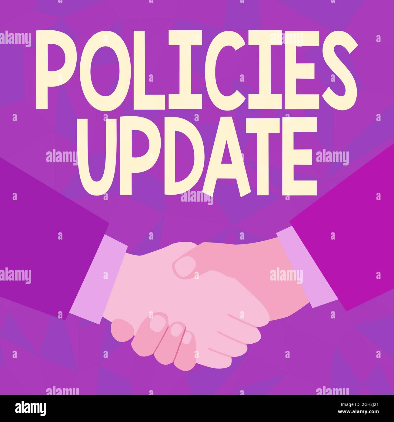 Handwriting text Policies Update. Conceptual photo act of adding new information or guidelines ...