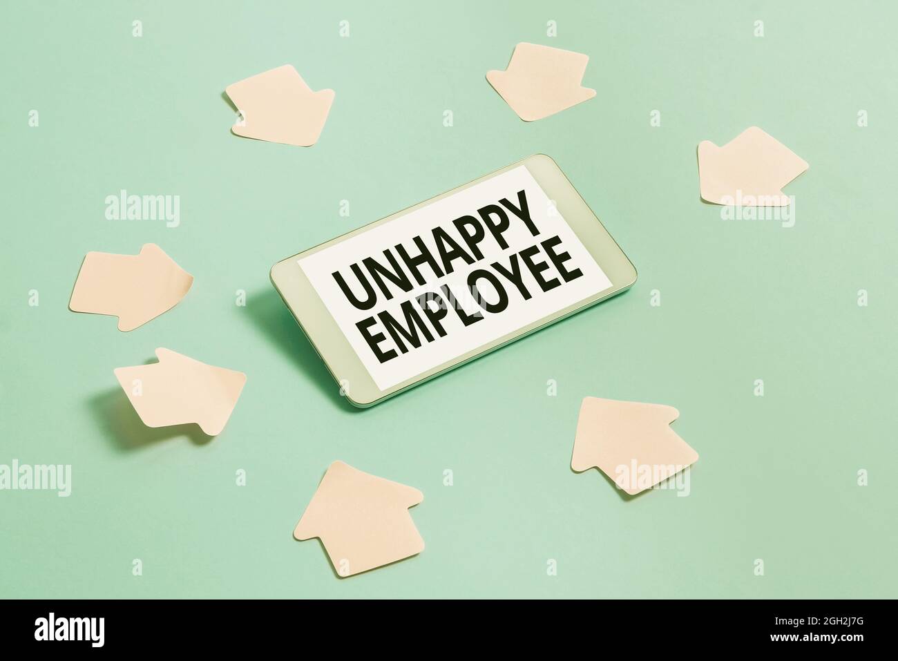 Sign displaying Unhappy Employee. Internet Concept a workforce not ...