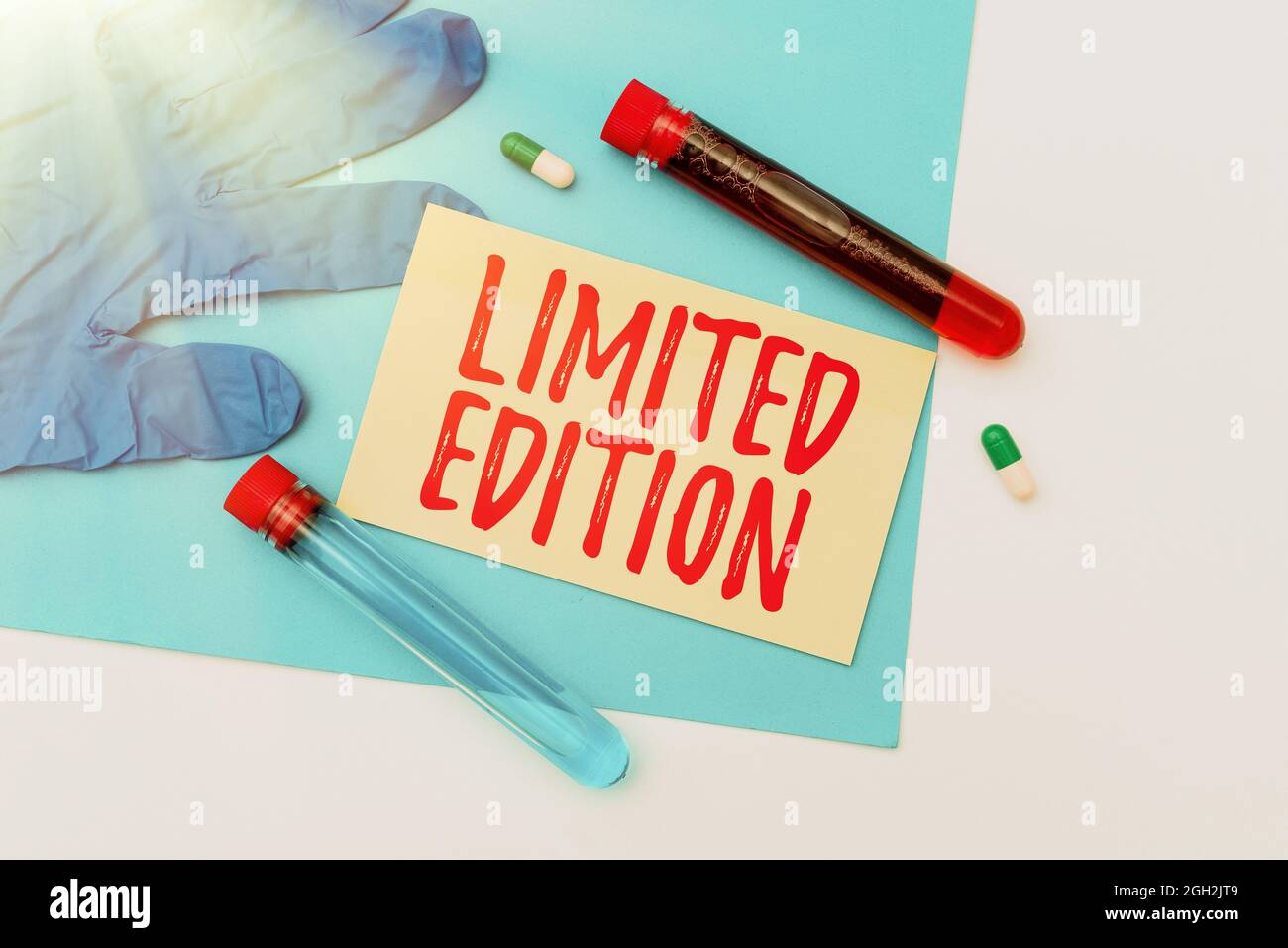 Handwriting text Limited Edition. Word Written on produced in small ...