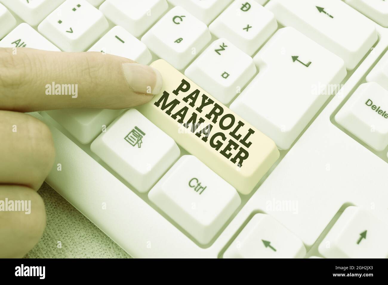 Writing displaying text Payroll Manager. Business concept Maintains ...