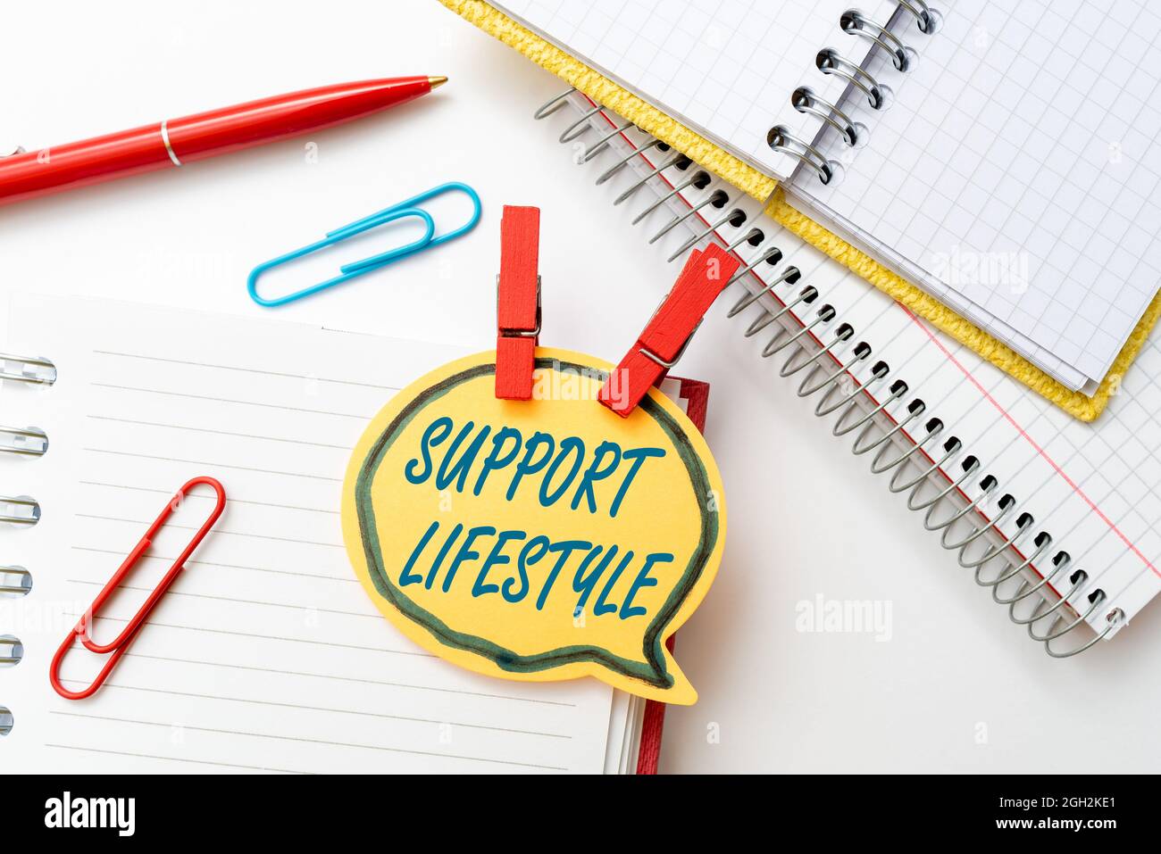 Text sign showing Support Lifestyle. Word Written on habits that are ...