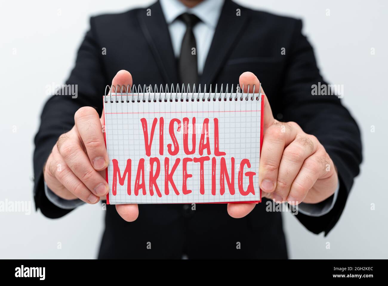 Hand writing sign Visual Marketing. Word for telling the story of your ...