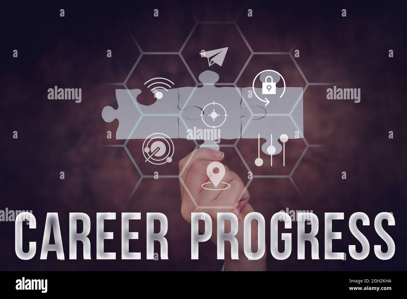 Hand writing sign Career Progress. Business concept positions an ...