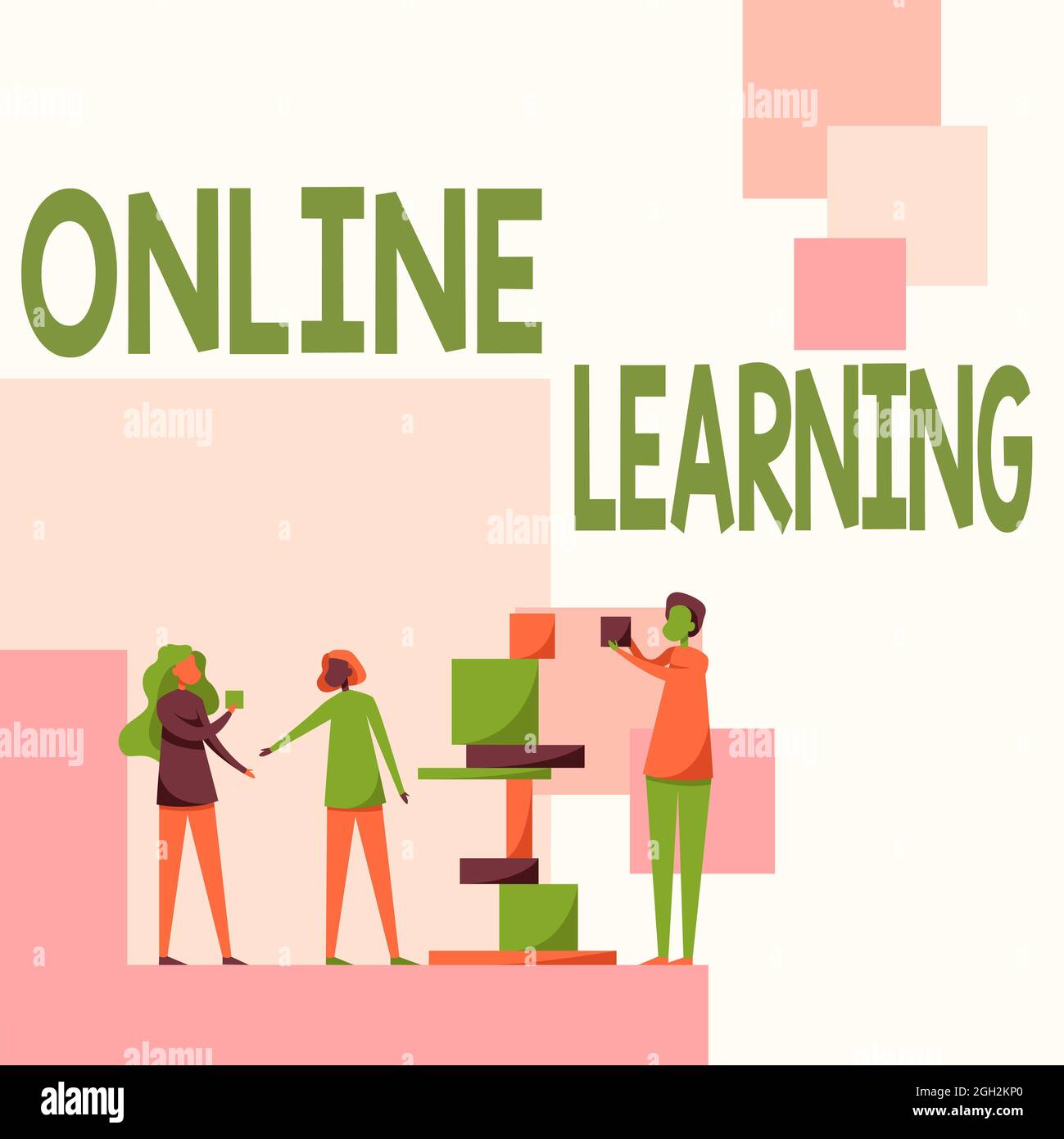 Hand writing sign Online Learning. Internet Concept educational tool ...