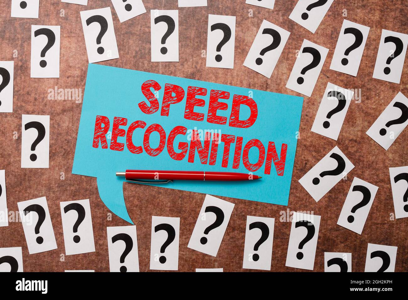 Text sign showing Speed Recognition. Business overview technology used ...